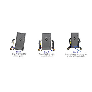 Manual Furniture and Crate Mover (Set of 2) with PU Swivel Casters - Safe and Easy Lifting -1320 lbs Capacity, Machinery Mover Pake Handling Tools Brand (PU on Steel Caster)
