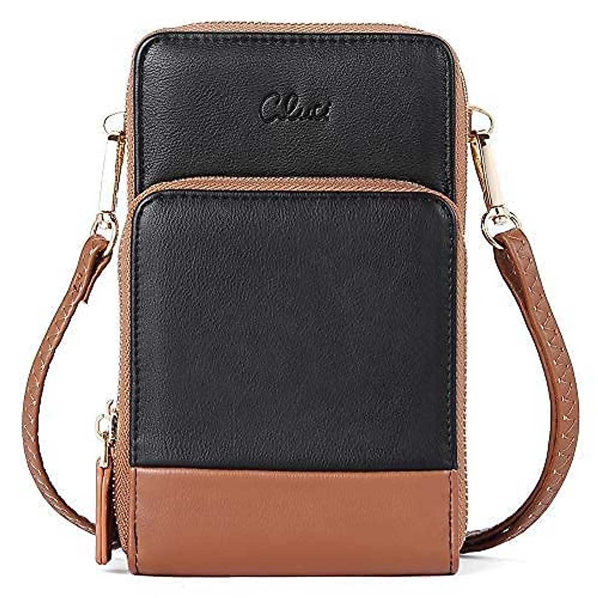 CLUCI Backpack Purse for Women Bundles with Small Crossbody Bag Leather Cellphone Shoulder