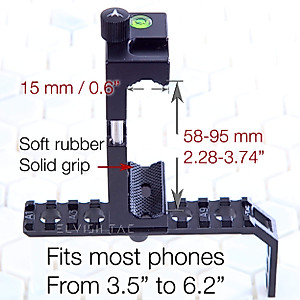 Smartphone Camera Bow Phone Mount for Compound Bow Record Bowhunt iPhone Samsung GoPro (Black)