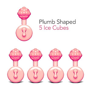 Official Rick and Morty Plumbus Travel Tumbler with Reusable Straw and Lid 16 oz With 5 Plumbus Plastic Ice Cubes, Tiki Style, Double Wall, Soda Beer Juice Drinking cup, BPA Free By JustFunky