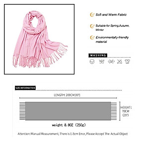 SWAT PANY Winter Scarfs for Women Pink Pashmina Shawls and Wraps for Women Wedding Shawl Wraps for Evening Dresses