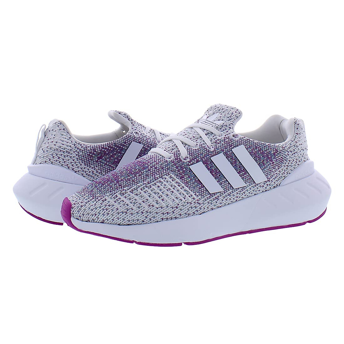 adidas Women's Swift Run 22 Sneaker, Future White/Vivid Pink, 8.5 M US