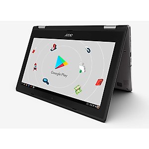 Acer Newest 2-in-1 Ultra Slim Chromebook, 11.6inch IPS Multi-Touch Screen, Intel Celeron Processor Up to 2.4 GHz, 4GB LPDDR4 Memory, 32GB eMMC, WiFi, Bluetooth, Chrome OS (Chrome OS, Silver)(Renewed)