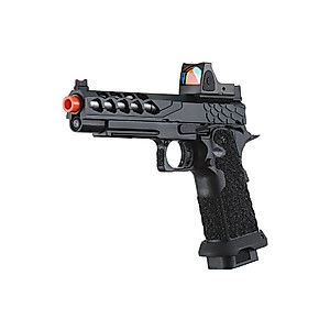 Lancer Tactical STRYK Hi-Capa 5.1 Gas Blowback Airsoft Pistol with Red Dot Reflex Sight