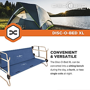 Disc-O-Bed Extra Large, with 2 Side Organizers, Navy