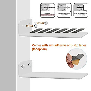 Cosmos 4 Pcs Acrylic Shoe Display Shelf Floating Shoe Shelves- Wall Mount Sneaker Shelves with Velvet Tape for Displaying Showcase Shoes and Sneaker Collection Shoes Box (Solid White)