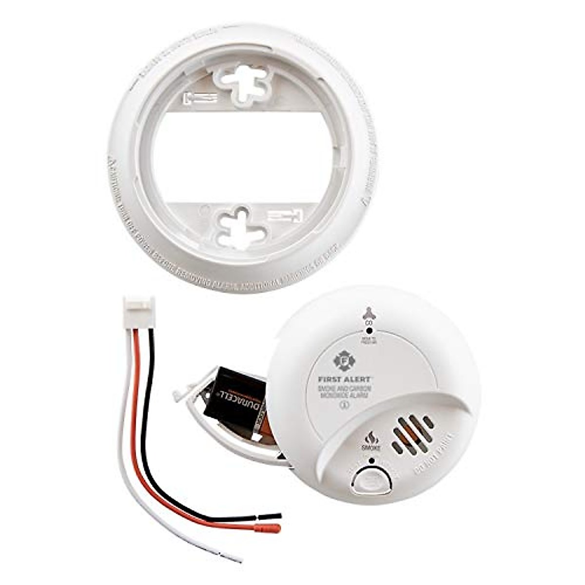 FIRST ALERT BRK SC9120B Hardwired Smoke and Carbon Monoxide Detector with Battery Backup and FIRST ALERT BRK9120b6CP Smoke Detector Alarm | Hardwired with Backup Battery