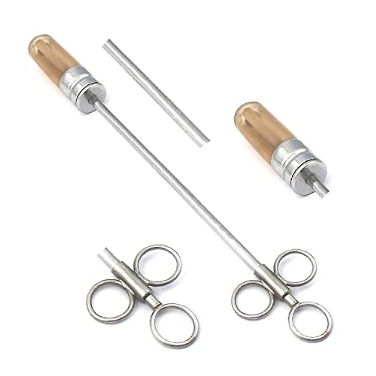 DDP Balling Gun Livestock Bolus Boluses Capsule Small Large Animal 17" Veterinary Stainless Steel Medication Pill Pusher Sheep Cattle Horse Cow Sheep Calf Colt 1" Diameter Plastic Vinyl Head Spring Cl