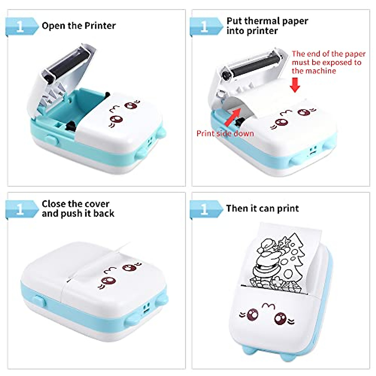 Peripage Mini Printer Photo Paper, Thermal Paper Waterproof 30 * 57mm Non-Adhesive for PeriPage/Paperang Portable Bluetooth Pocket Mobile Printer and other Mini Thermal Printer, 3 Roll,6.5m/Roll