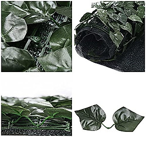 Artificial Ivy Hedge Roll, Ivy Leaves Screening Decorative Fence, Privacy Green Wall, 59x196 Vine Privacy Fence Wall Screen Faux Ivy Leaf Artificial Hedge Fencing Privacy Fence Screen Decorative