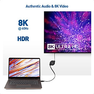 Cable Matters 8K 60Hz / 4K 120Hz Retractable HDMI Cable with HDR Support - 3.3 Feet