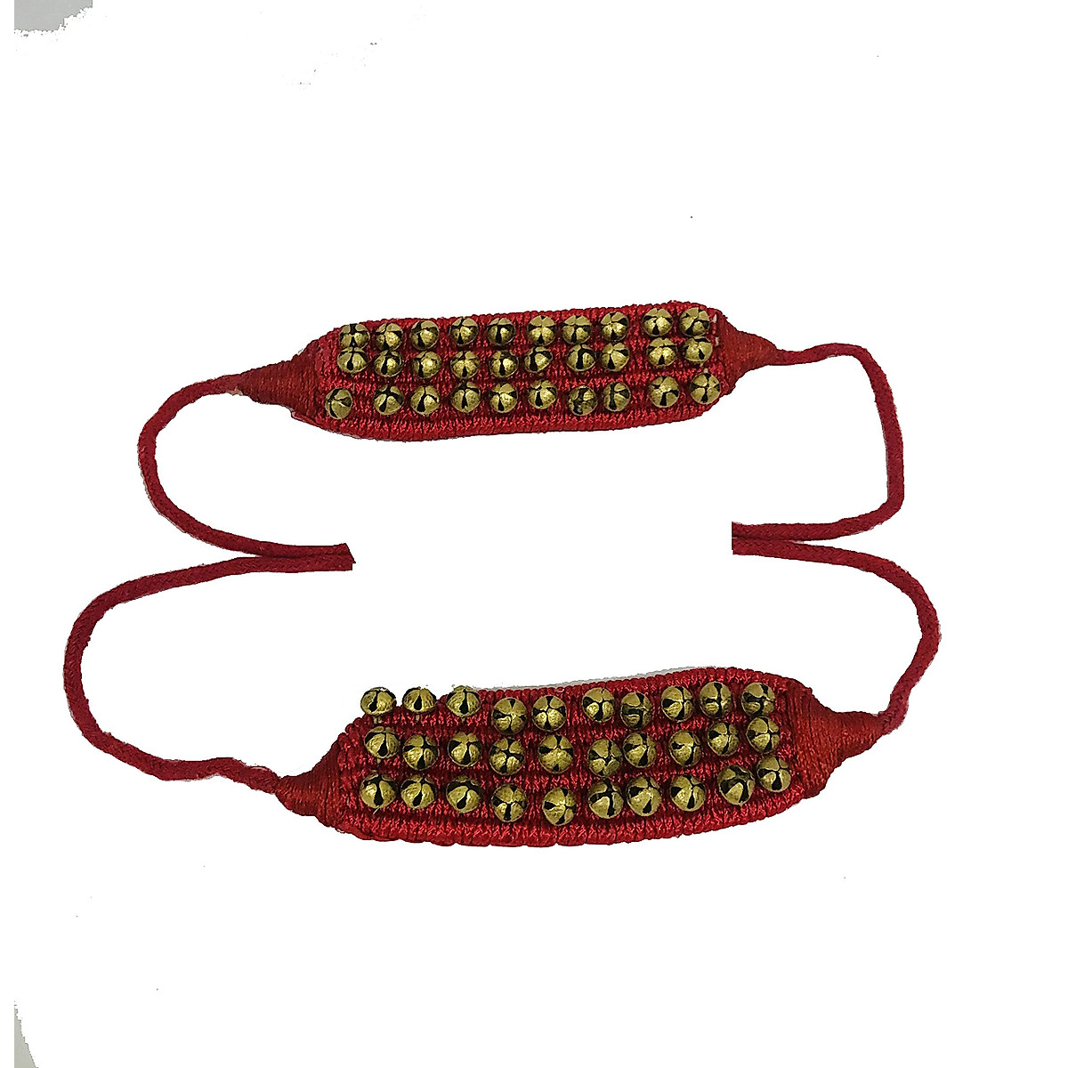 Ghungroo dancing bells ankle bells ghunghroo Red soft pad Three line ghungroo (30 + 30) Classical Dance Accessories Kathak dance brass bells (14 NO.) musical anklet for Bharatnatyam