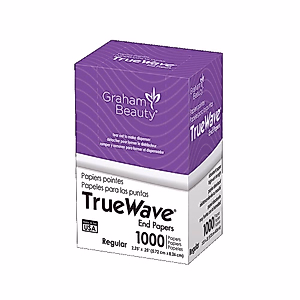 Graham Beauty Salon Truewave Regular Perm End 2.25" x 3.25" Paper 1000 Pcs - HC-56174