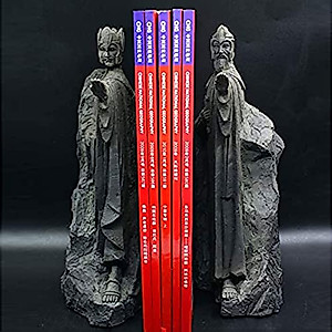 Bookends Book Ends Lord of Rings 25cm Hobbit Resin Decorative Book Stopper Unique Design Heavy Duty Anti-Slip Book Dividers for Shelves for Library School Office Home Study