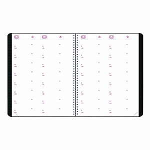 Brownline 2023 DuraFlex Monthly Planner, 14 Months, December 2022 to January 2024, Twin-Wire Binding, 11" x 8.5", Black (CB1262V.BLK-23)
