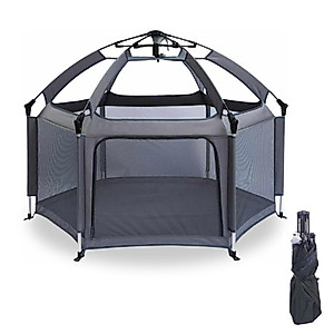Barton Moore Pop Up Baby Play Pen: Large Portable Play Yard for Babies and Toddlers, Ideal for The Beach, Camping, RV Indoor and Outdoor Use, Compact, Lightweight and Packable for Travel.