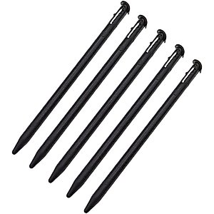 5 x Plastic Stylus Touch Screen Pen Replacement for Nintendo New 3DS (Black)