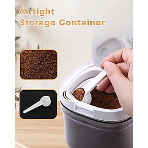 LANGMINGDE Airtight Food Storage Containers with Lid, 0.7QT/800ML BPA Free Plastic Kitchen Canister for Ground Coffee, Spices, Herbs, Candy, Snacks