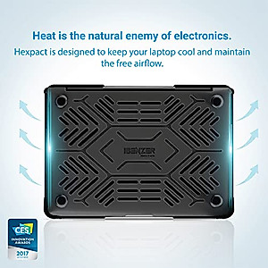 IBENZER Compatible MacBook Air 13 Inch Case A1466 A1369, Heavy Duty Protective Hard Shell Case Cover for Apple Mac Air 13 Old Version 2017 2016 2015 2014 2013 2012 2011 2010, Black, HA13CYBK