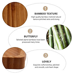 BESPORTBLE Heart-Shaped Wooden Tray, Jewelry Display Tray, Food Display Tray, Suitable for Fruits, Salads and Desserts