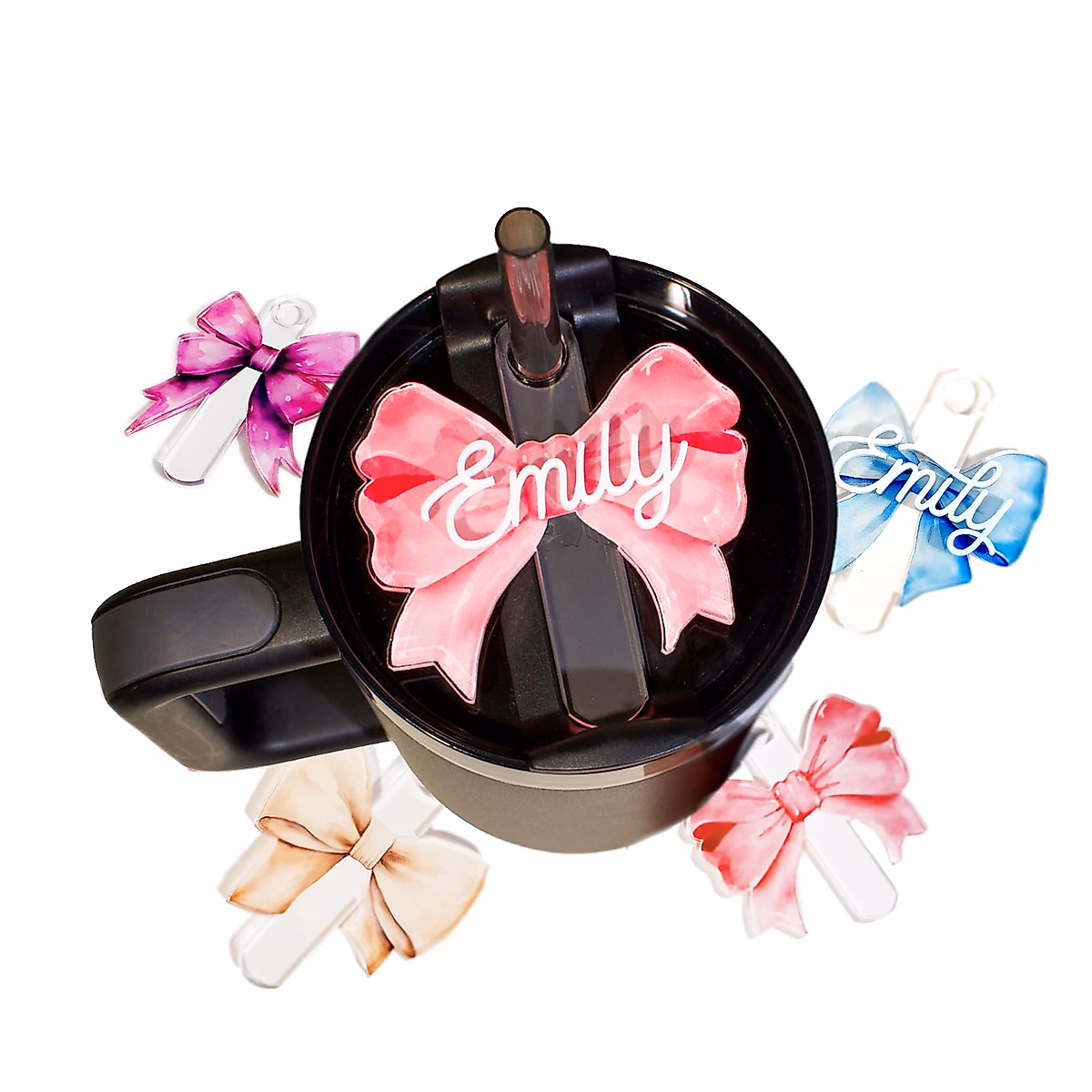 Glam Celebration Name Plate 40oz, 30oz, 20oz, Cup Accessories Name Plate for Lid 20oz, 30oz and 40oz, Personalized Name Plate, Acrylic Tumbler Name Plate, Cup Name Plate