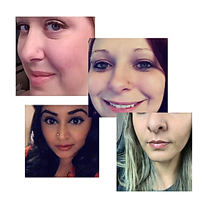 FUNLMO 6pcs 20g 2mm Ball Nose Rings Studs Nose Screw G23 Titanium Nose Rings Hoop Diamond Hypoallergenic 7mm Length Nostril Nose Piercing Jewelry for Women Men Silver