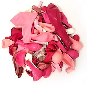 FUNPRT Pink Balloon Garland - Metallic Rose Gold Pink White Latex Balloons - for Pink Theme Party Girl Birthday Baby Shower