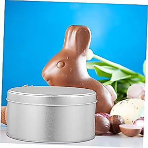 HEMOTON 2pcs Tinplate Box Christmas Crackers Mini Cake Candy Gift Wedding Candy Box Candles Tins Box Tinplate Empty Tins Cookie Tins with Lids Cookie Storage Large Cookie Tins Silver Tea