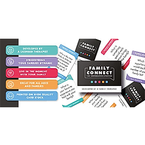 100 Conversation Cards for Kids - Engaging Questions & Conversation Starters - Family Card Games to Strengthen Parent-Child Relationship - Meaningful Topics for Dinner Table, Game Nights or Road Trips