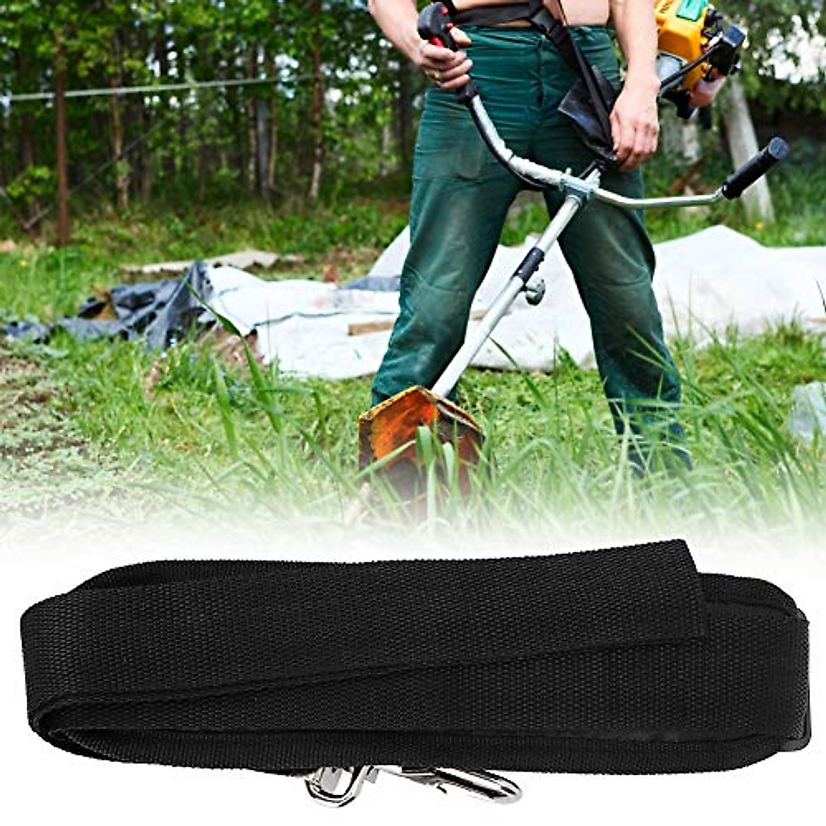 TOPINCN Strimmer Shoulder Harness Strap, Nylon Brush Cutter Trimmer Single Brush Cutter Easy Release Adjusted Shoulder Strap Garden Lawn