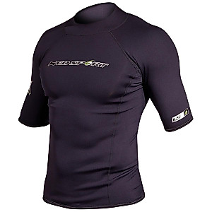 NeoSport Wetsuits Men's XSPAN Short Sleeve Shirt, Black, X-Large - Diving, Snorkeling & Wakeboarding