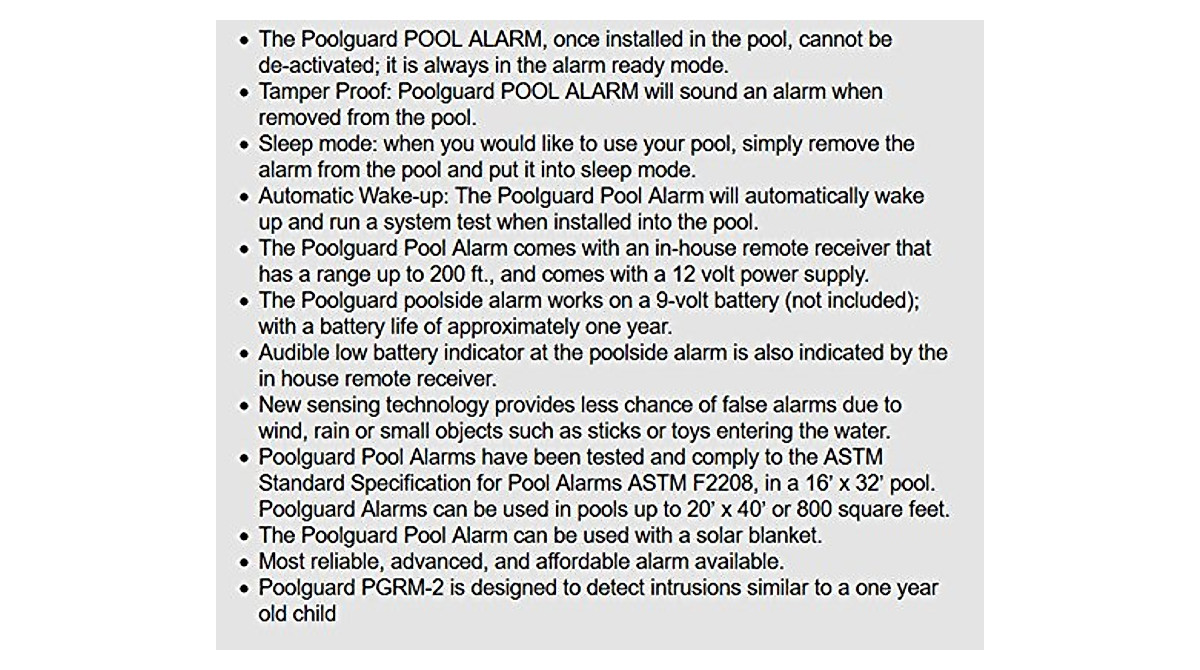 PoolGuard PGRM-2: Reliable In-Ground Pool Alarm
