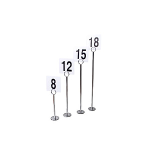 New Star Foodservice 23275 Ring-Clip Table Number Holder/Number Stand/Place Card Holder, 15-Inch, Set of 12