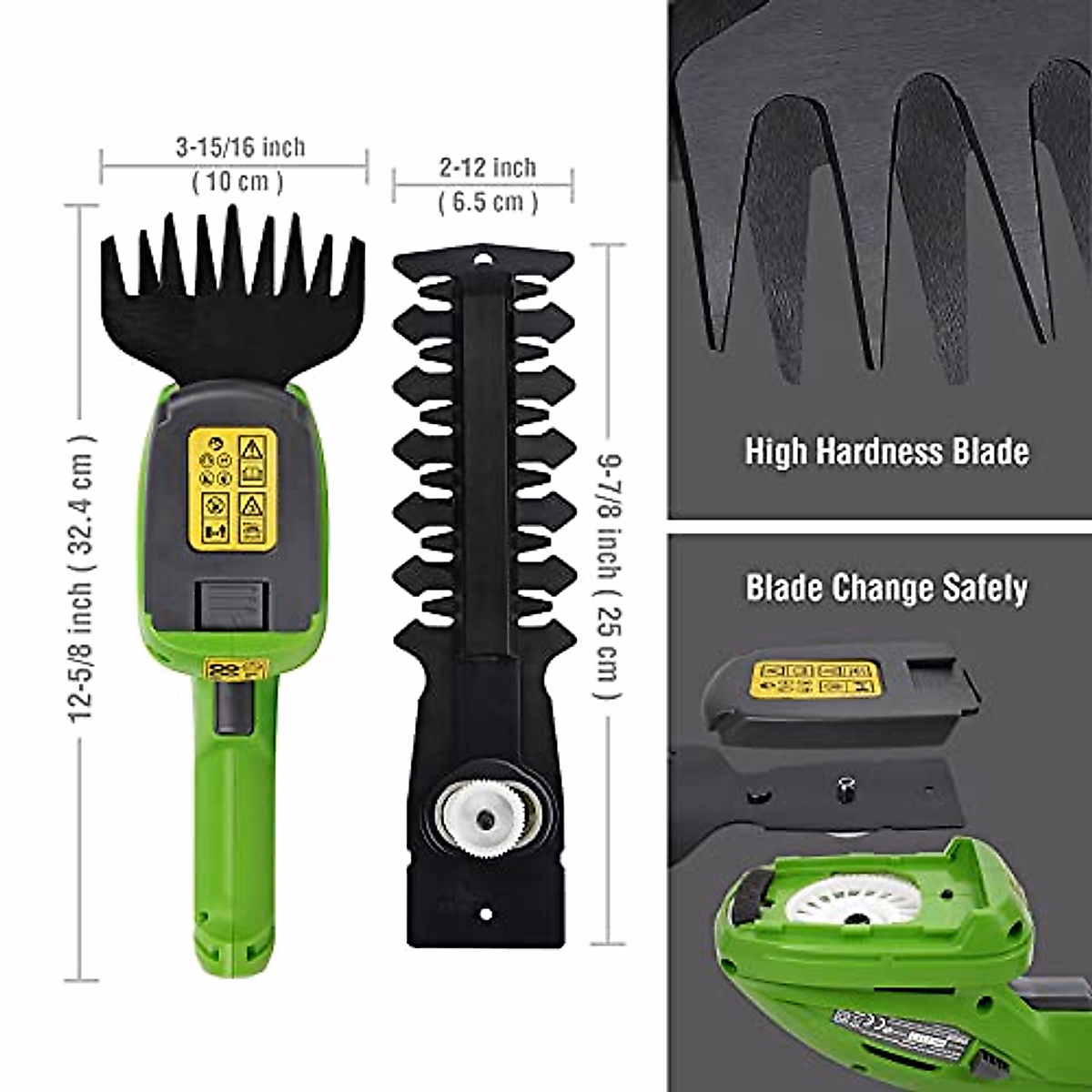 WORKPRO Cordless Grass Shear & Shrubbery Trimmer and Garden Flooring Knee Pads with Foam Padding, Electric Grass Trimmer Hedge Shears/Grass Cutter Rechargeable Lithium-Ion Battery and Charger Included