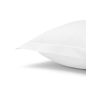 Jennifer Adams 400 Thread Count 3 Piece Cotton Sateen Duvet Cover and Sham Set (Queen/Full, White)