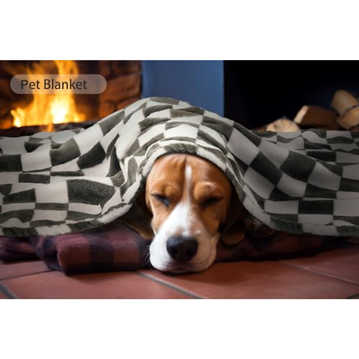 Checkered Baby Blanket for Girls Boys Soft Fleece Fluffy Fuzzy Chessboard Grid Toddler Blanket for Kids Lightweight Bed Blanket for Infant or Newborn Home Decor (Black)