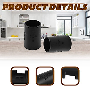 Moicstiy 50 Pack 1 Inch Wire Shelving Shelf Lock Clips, Plastic Shelving Clips Replacement Black Sleeve Shelf Clips for Wire Shelving, Post Wood Metal Pole(25 Pair)