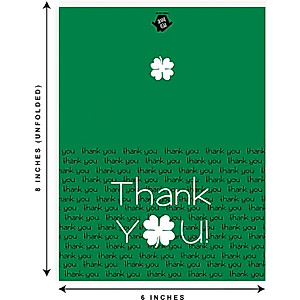 Red Door Inspirations Green Thank You Cards Perfect for St. Patrick's Day Thank You Cards or 4H Thank You Cards. Pack of 10 cards and 10 envelopes (Thank You Cards Green)