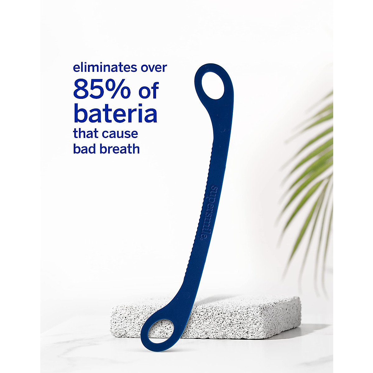 Supersmile Ripple Edge Tongue Cleaner, Ergonomic Reusable Tongue Scraper, 3 Count