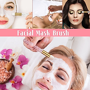 60 Pcs Lash Shampoo Brushes Glitter eyelash Brushes for Cleansing with Container Nose Pore Deep Cleaning Brush Blackhead Removing Brush(Pink, White)