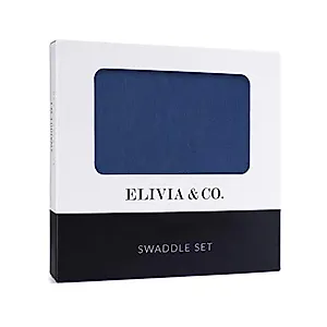 Swaddle Blanket & Hat Set | Receiving Baby Blanket | Soft & Cozy | 47" x 47" Size for Newborns, Infants, and Toddlers (Packaging May Vary) - (Indigo)