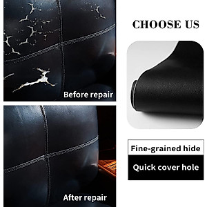 Lifeshoon Leather Repair Patch, 17X79 inch Self Adhesive Leather Repair, Large Leather Repair Tape for Couches, Furniture, Car Seats, Cabinets, Wall, Handbags （Black, 17X79 inch）