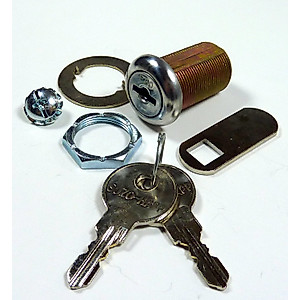4/Pk 7/8" Cam Lock Double Bitted with 6-Disc Tumbler, Keyed Alike with 2 Keys for Cabinets, Drawers, Pinball Games