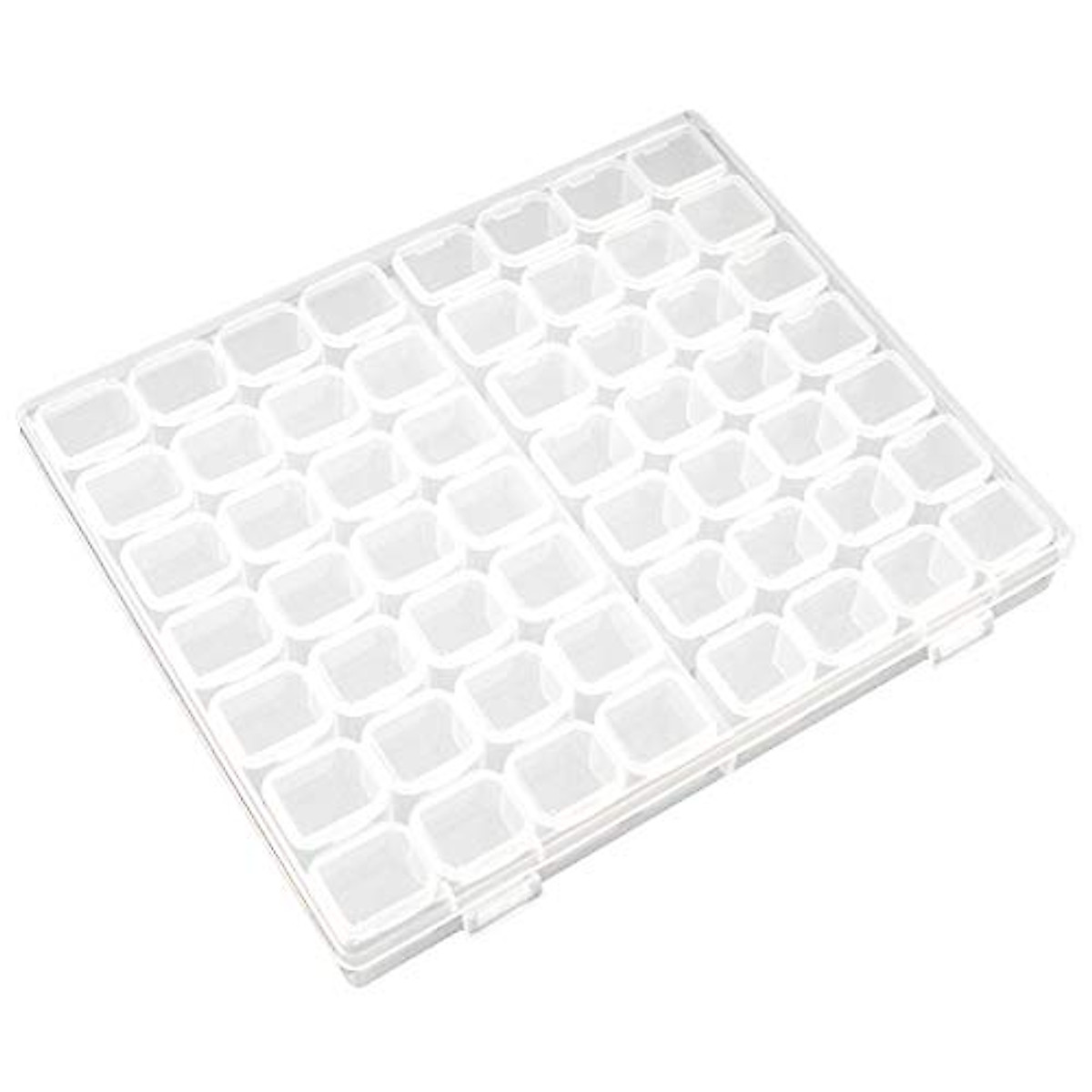 FANFA 56 Grids Plastic Craft Organizer Box Adjustable Storage Box Diamond Painting Storage Box for Sewing Crafts Beads Nail Art Rhinestones Jewelry Diamond Embroidery Non Toxic (Transparent)