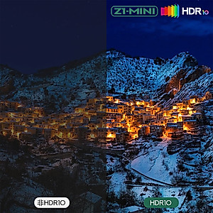 ZEEMR Projector with 5G Wifi and Bluetooth, Native 1080P, Autofocus/AutoKeystone Correction, Fully Sealed Dust-Proof, Smart Portable Projector For Home Theater, Compatible with Almost TV Sticks(Gray)