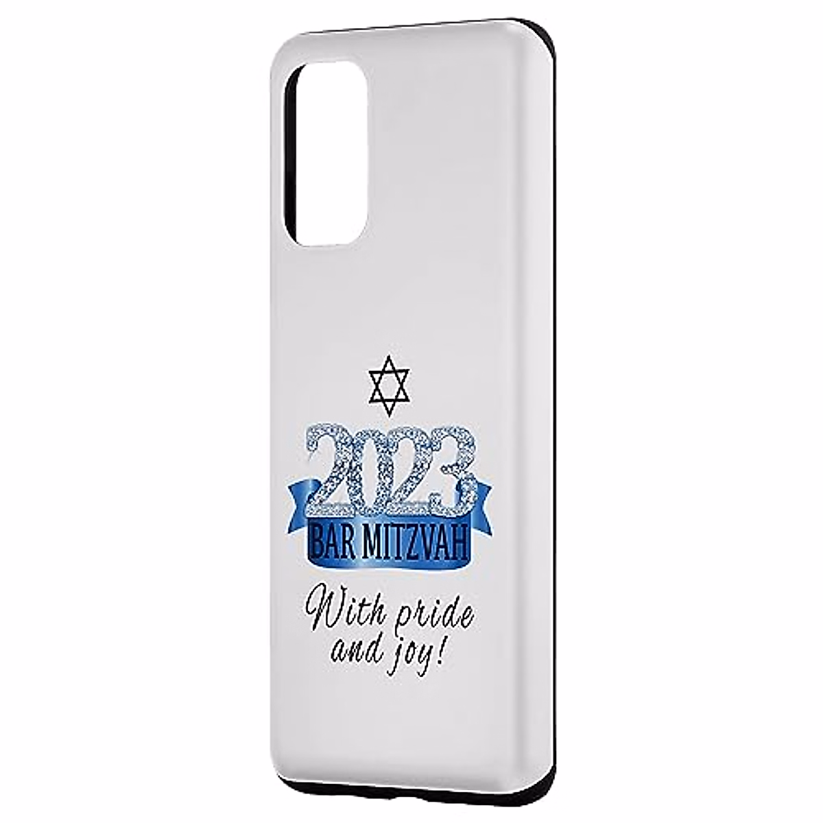 Galaxy S20+ 2023 Bar Mitzvah I Pride & Joy I White Blue Banner Decor Case