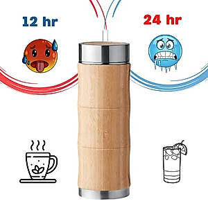 Bamboo Tea Tumbler with Infuser - Enjoy Fresh and Flavorful Tea Anywhere