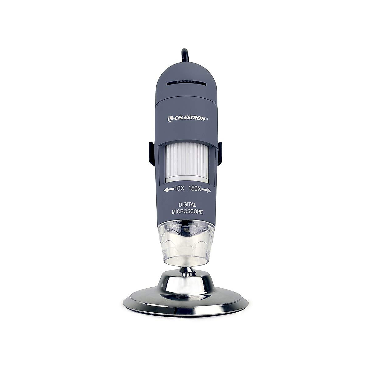 Celestron Deluxe Handheld Digital Microscope, Capture Your Discoveries, (44302-C), Grey
