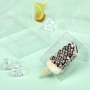 VGOODALL Small Popsicle Clear Box Set, 30PCS Cakesicle Clear Boxes Food Candy Treat Boxes for DIY Baking Wedding Baby Shower Kids Birthday Party
