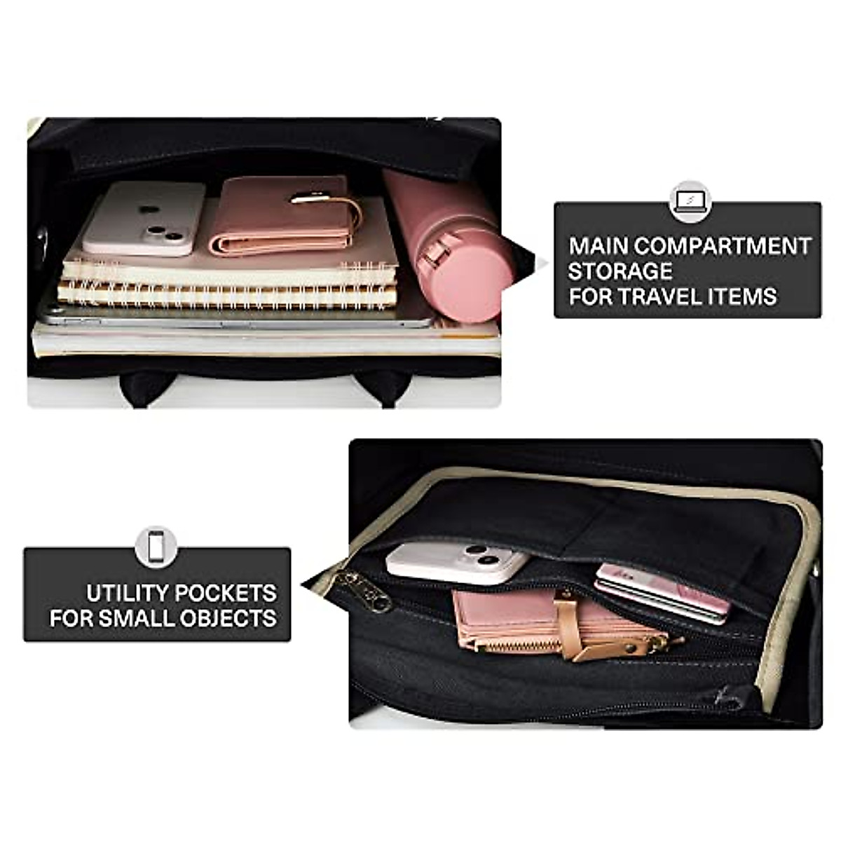 The Tote Bag For Women,Womens Tote Bags with zipper,Canvas Tote Purse Can shoulder/crossbody,Handbag